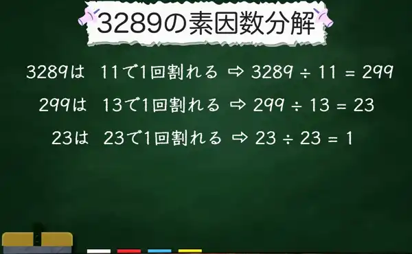 3289の素因数分解の計算方法 | 数学のトムラボ